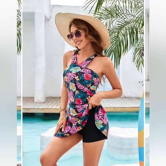 Kate Kasin | Swim | Kate Kasin Women 2pcs Swimsuit Halterneck Padded ...